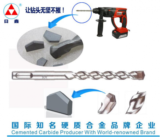 K20 Yg8 Yg8c Cemented Carbide Tips Electric Hammer Percussive Cobalt Tool