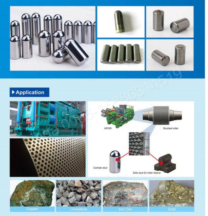 Tungsten Carbide Edge Block For HPGR Studded Roller , HPGR Edge Block