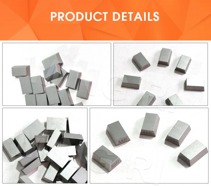 SS10 Tungsten Carbide Stone Cutting Inserts For Chain Saw , Carbide Saw ...